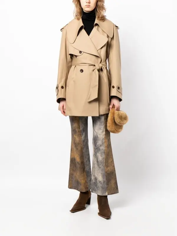 JNBY Belted Double-breasted Trench Coat