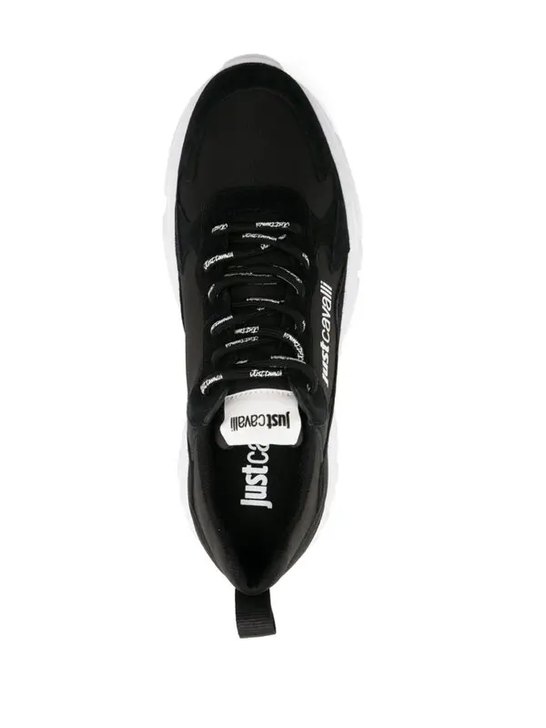 Just Cavalli Logo-print Lace-up Sneakers - Black
