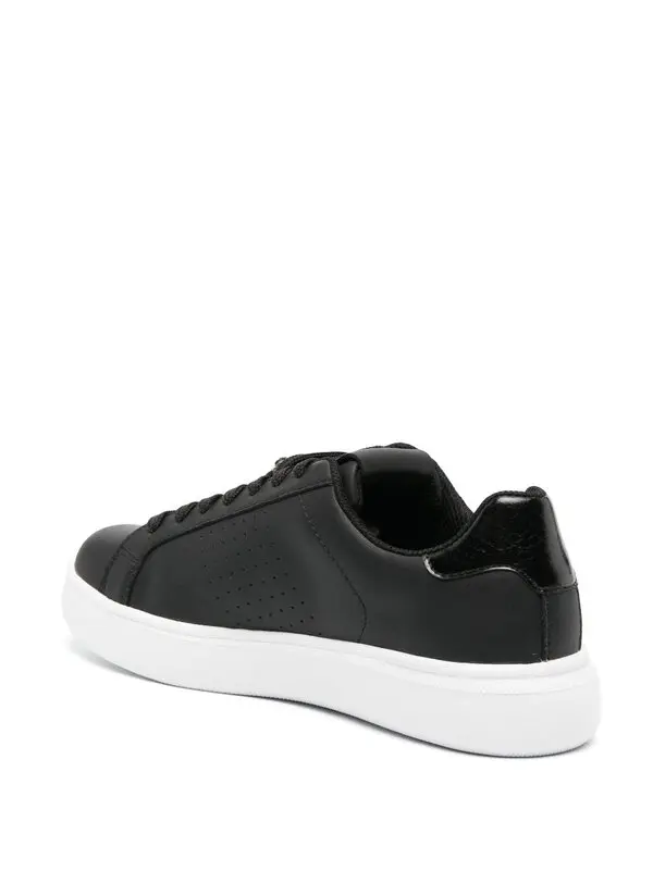 Just Cavalli Tiger Head-logo Leather Sneakers - Black