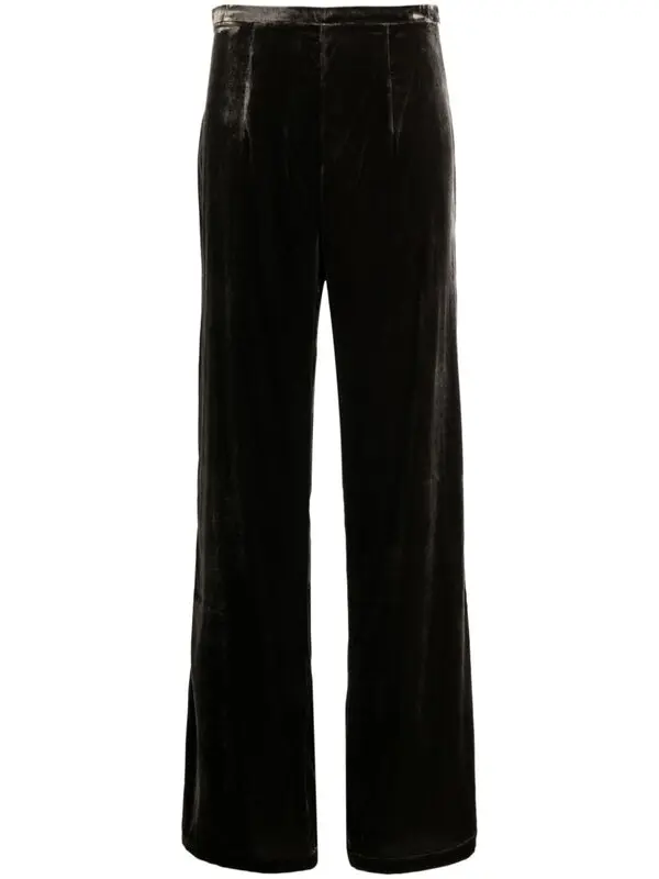 Le Kasha High-waisted Flared Trousers - Brown