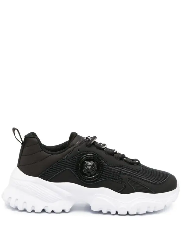 Just Cavalli Tiger Head-motif Low-top Sneakers - Black