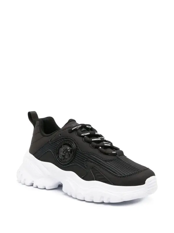 Just Cavalli Tiger Head-motif Low-top Sneakers - Black