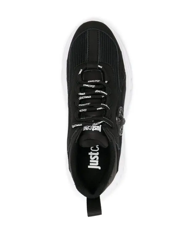 Just Cavalli Tiger Head-motif Low-top Sneakers - Black