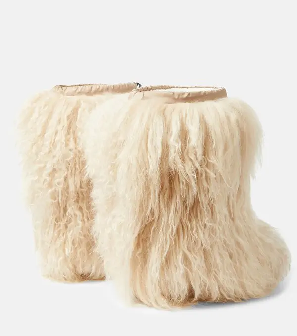 Bogner Les Arcs Shearling Snow Boots - Beige