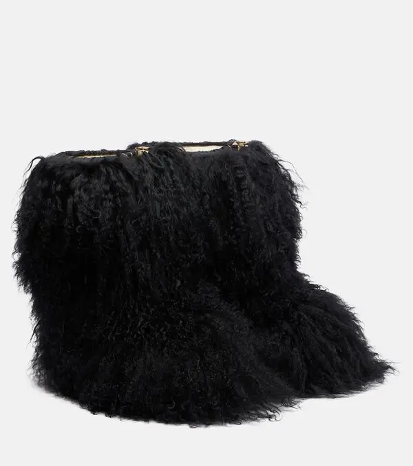 Bogner Les Arcs Shearling Snow Boots - Black