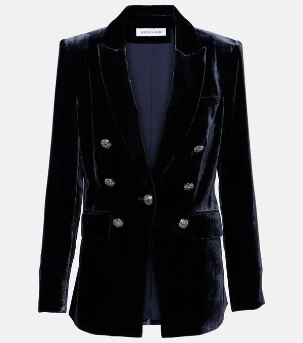 Veronica Beard Gaya Dickey Velvet Jacket