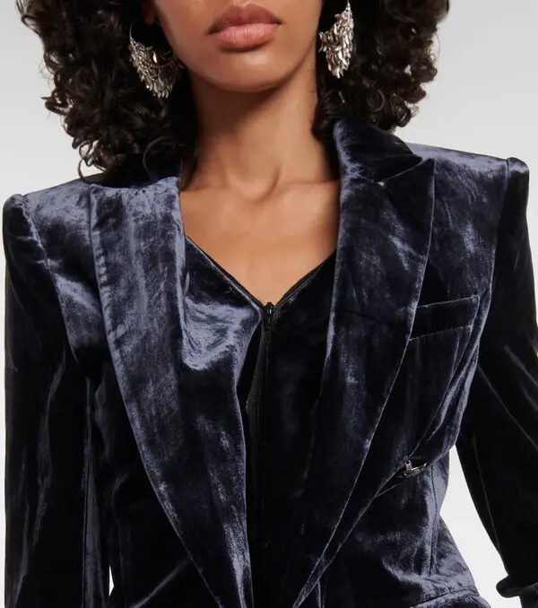 Veronica Beard Gaya Dickey Velvet Jacket