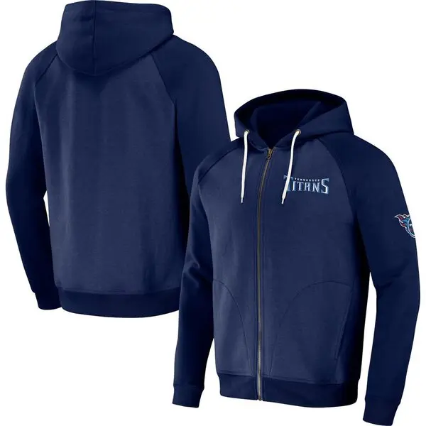 NFL X DARIUS RUCKER Collection Fanatics Tennessee Titans Raglan Full-zip Hoodie - Navy