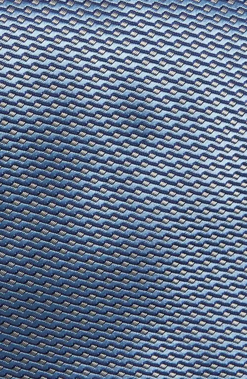 Eton Geometric Silk Neck Tie - Dark Blue