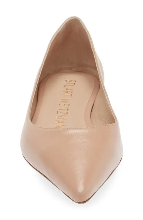 STUART WEITZMAN Emilia Pointed-toe Flat - Adobe