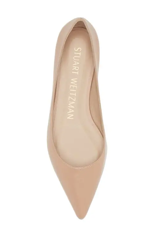 STUART WEITZMAN Emilia Pointed-toe Flat - Adobe