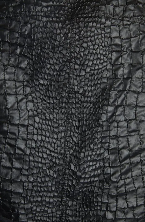 Versace Croc Texture Faux Leather Cargo Jacket