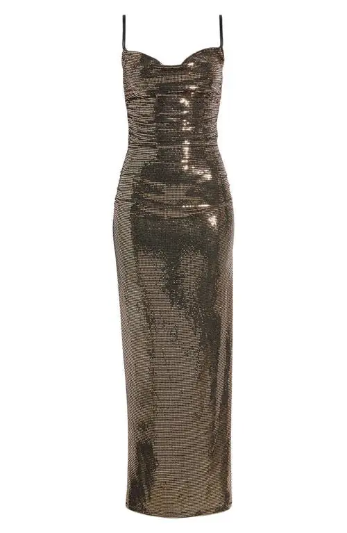 Lulus Sequin Slit Dress