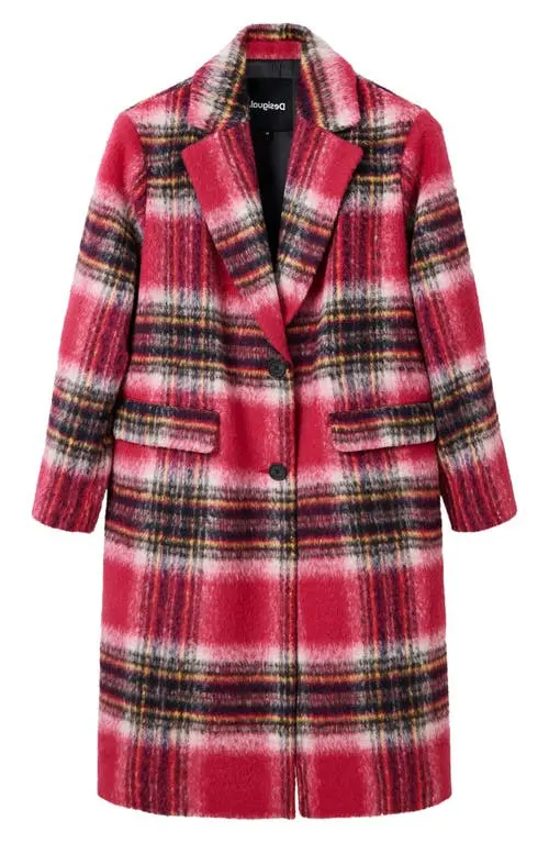 Desigual Tommy Plaid Overcoat