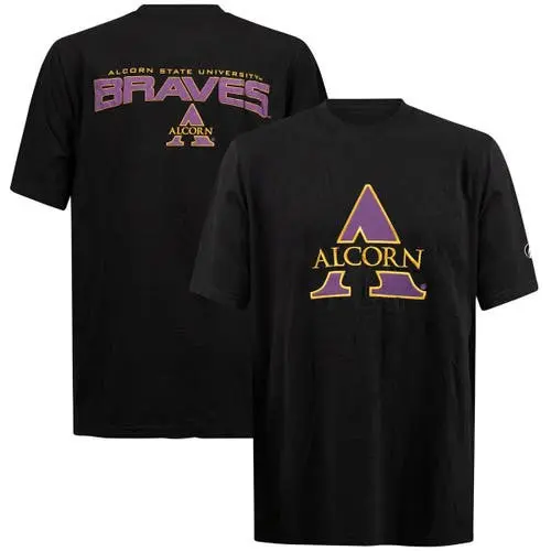 FISLL Alcorn State Braves Applique T-shirt - Black