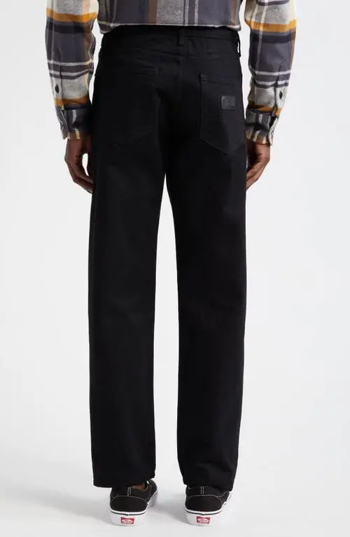 NOAH Selvedge Straight Leg Jeans - Black