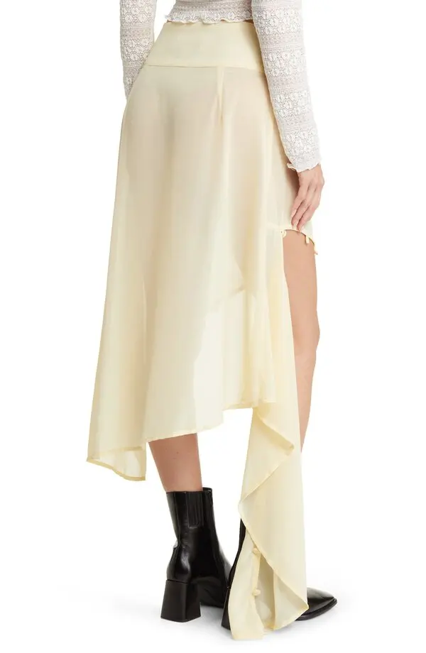 HOUSE OF SUNNY In Bloom Asymmetric Chiffon Skirt