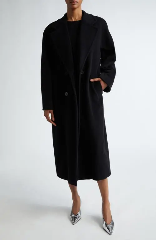 Max Mara Madame Wool Cashmere Coat Black Editorialist