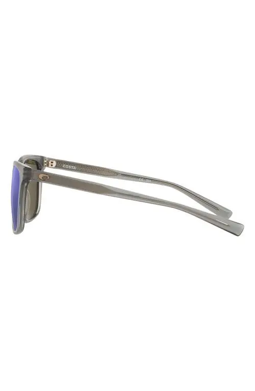 COSTA DEL MAR Sullivan 53mm Mirrored Polarized Square Sunglasses