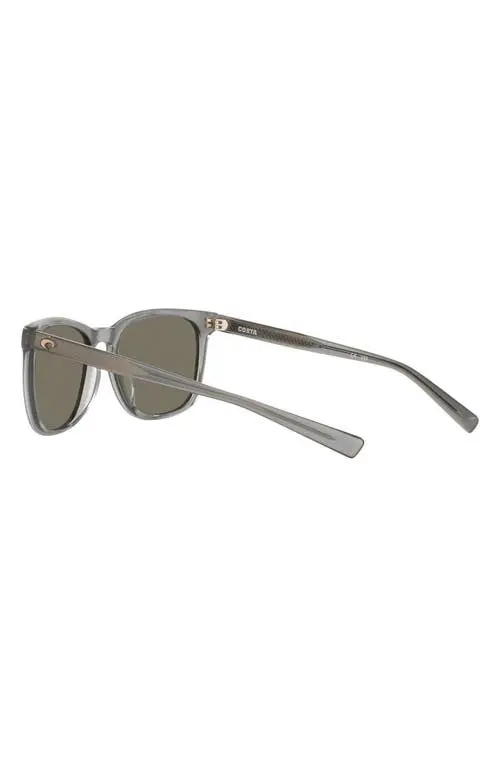 COSTA DEL MAR Sullivan 53mm Mirrored Polarized Square Sunglasses