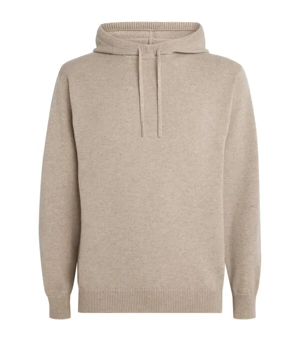 Harrods Cashmere Hoodie - Beige