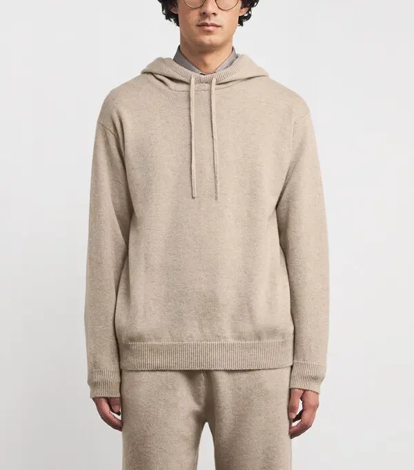 Harrods Cashmere Hoodie - Beige