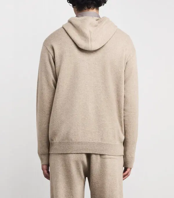 Harrods Cashmere Hoodie - Beige