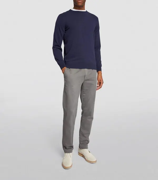 Harrods Cashmere Crew Neck Sweater - Navy