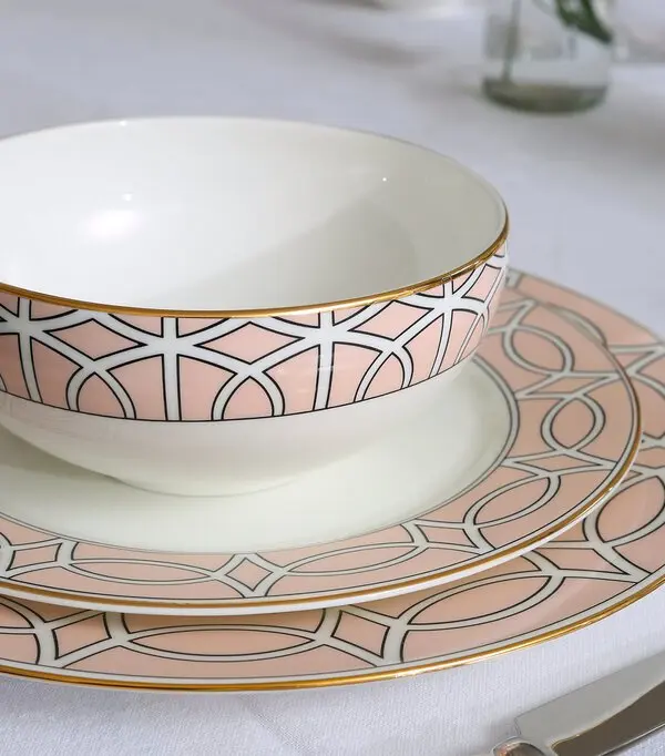 O.W.LONDON Set Of 2 Loop Dessert Plates - Pink