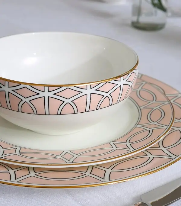 O.W.LONDON Set Of 2 Loop Dessert Plates - Pink