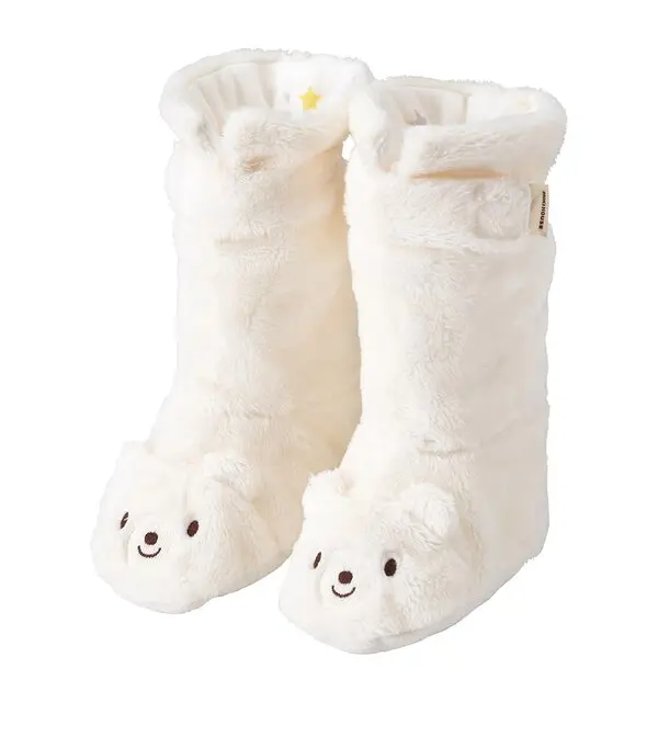 MIKI HOUSE Faux Fur Bear Booties