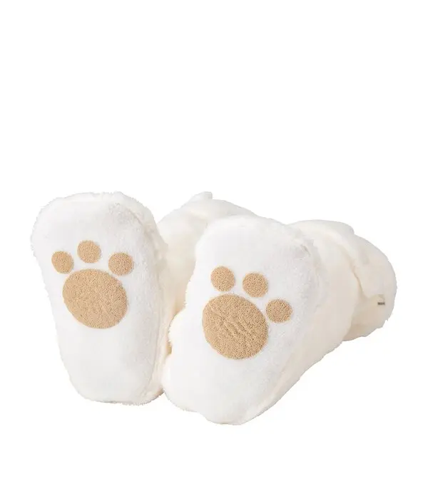 MIKI HOUSE Faux Fur Bear Booties