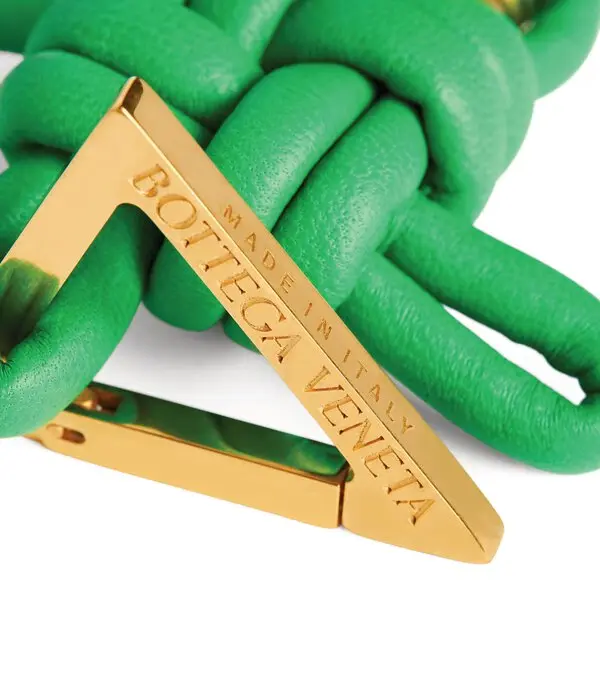 Bottega Veneta Leather Knot Keyring - Green
