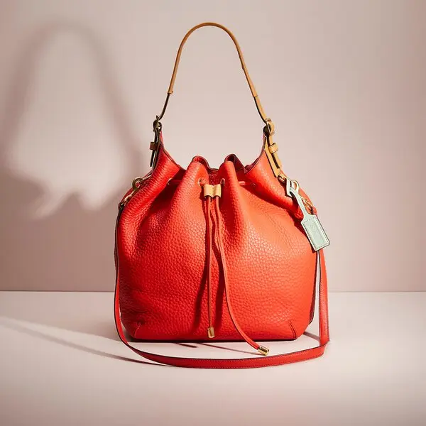 COACH Restored Legacy Drawstring Shoulder Bag In Pebbled Leather