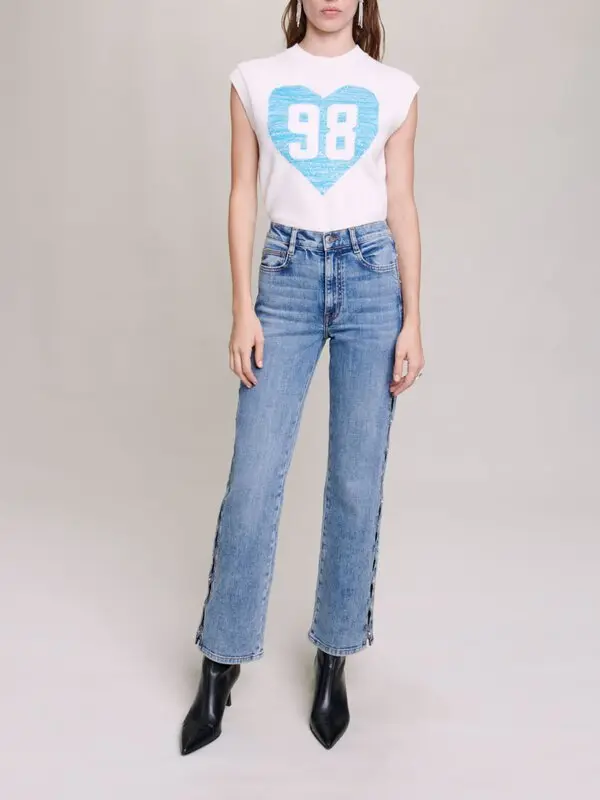 Maje Sleeveless Heart Jumper