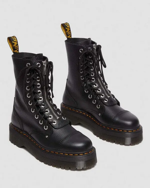 Dr. Martens Sinclair Hi Milled Nappa Leather Platform Boots