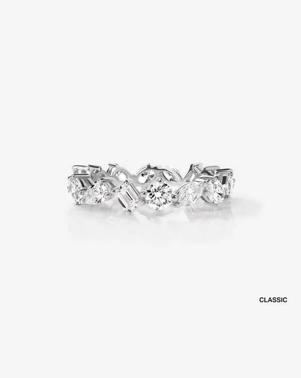 Ring Concierge Mixed Shape Eternity Band Platinum - One-color