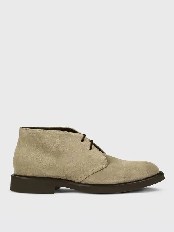 DOUCAL'S Suede Lace-up Ankle Boots - Sand