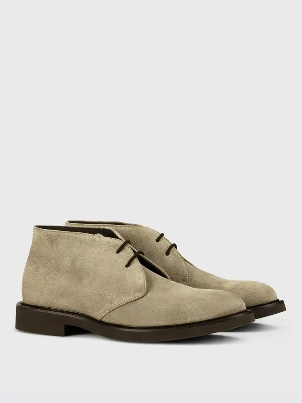 DOUCAL'S Suede Lace-up Ankle Boots - Sand