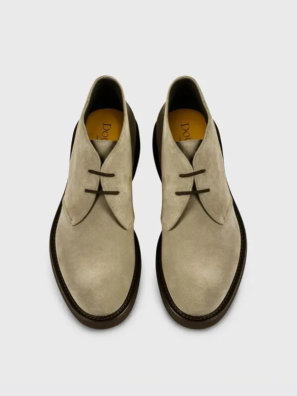DOUCAL'S Suede Lace-up Ankle Boots - Sand
