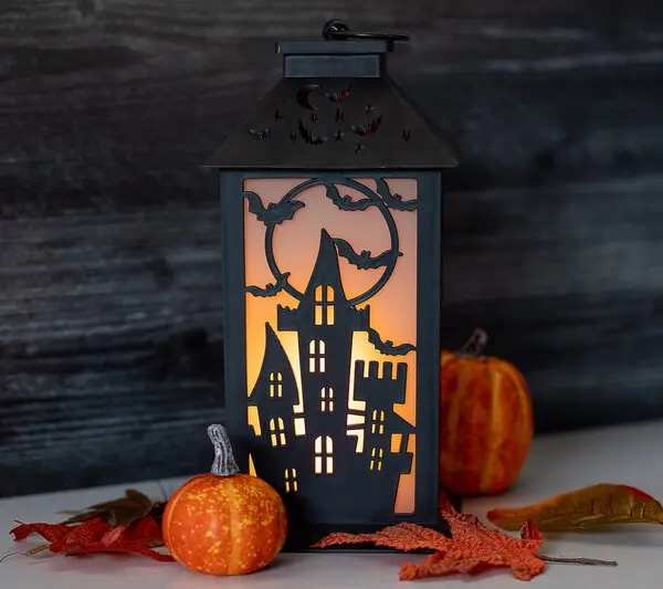 LUMABASE Battery-operated Flame Effect Hallowee N Lantern