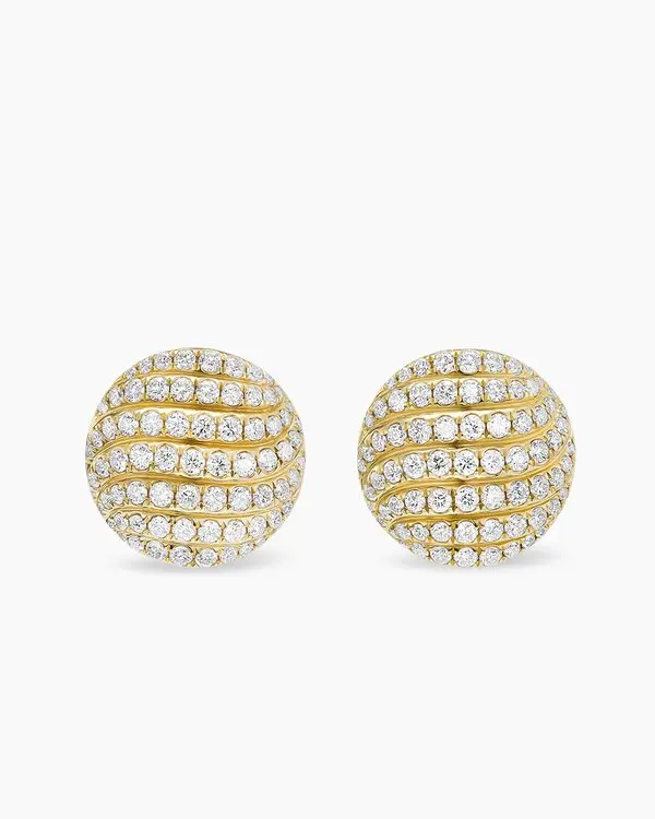 David Yurman Sculpted Cable Stud Earrings - Diamond