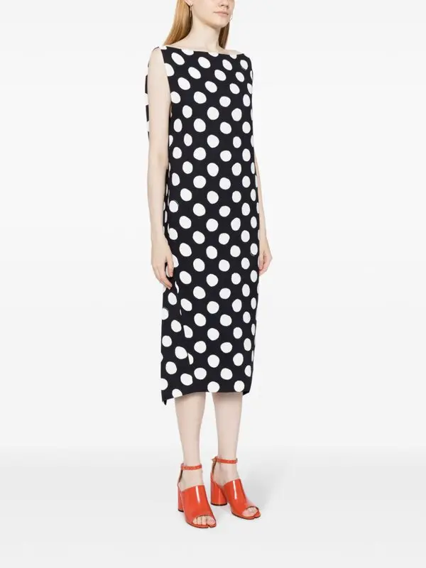 Marni Polka Dot Print Midi Dress