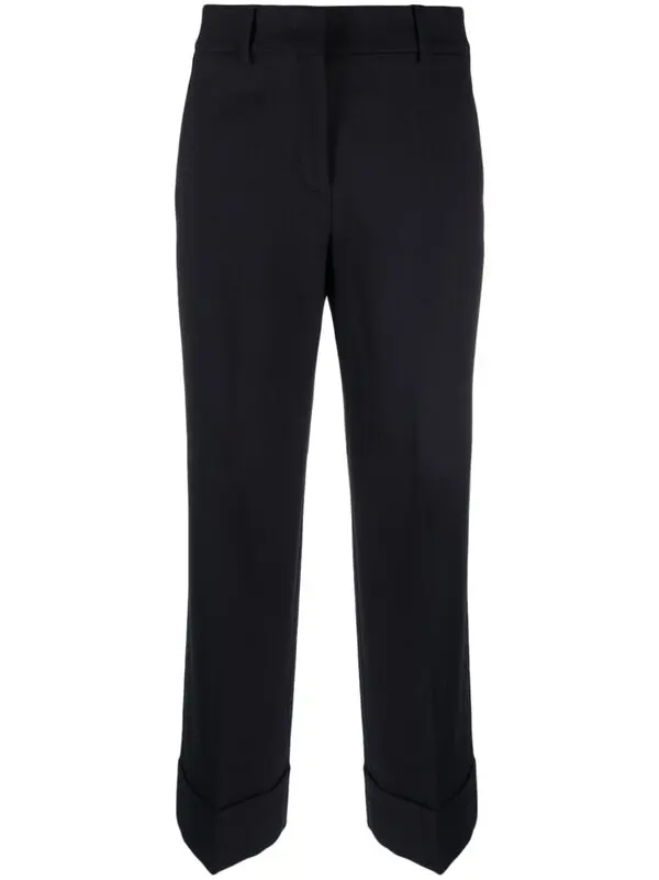 Incotex Pressed-crease Cotton-blend Tailored Trousers - Blue