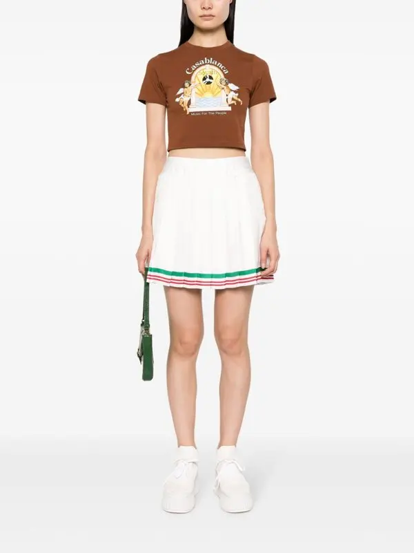 Casablanca Casa Way Silk Tennis Skirt
