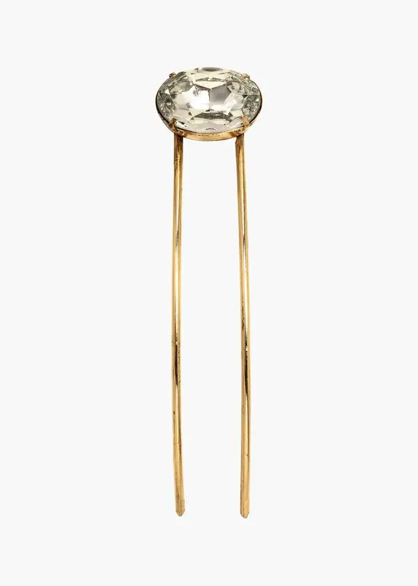 JENNIFER BEHR Gemma Hairpin - Crystal Antique Gold