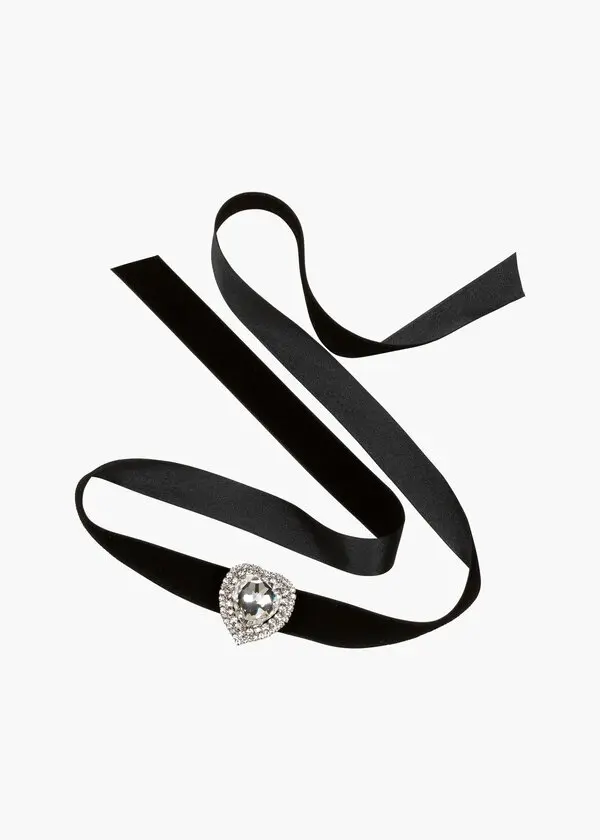 JENNIFER BEHR Cassidy Ribbon Tie - Crystal