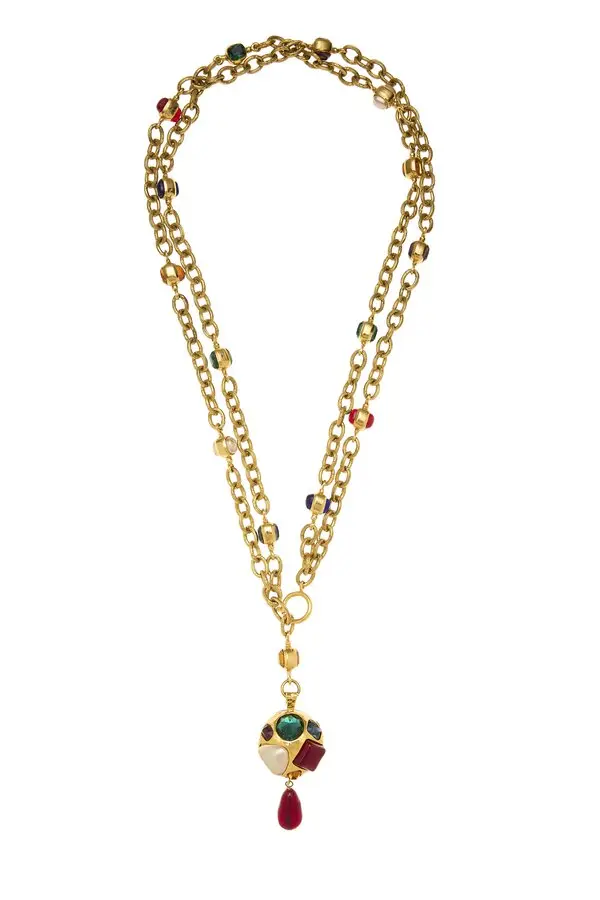 Chanel Tone Gripoix Necklace - Multi