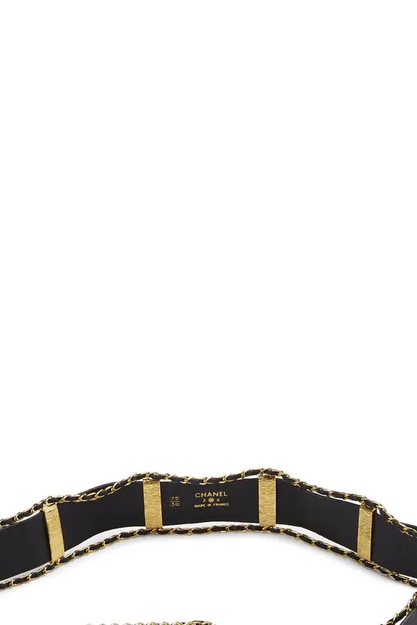 Chanel Leather 'cc' Buckle Belt 75