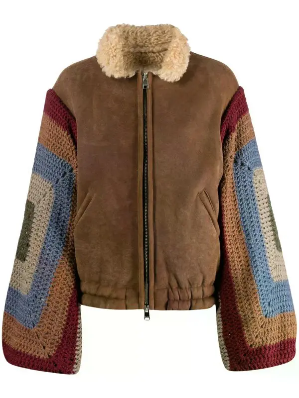 TU LIZÉ Tu Lize Patchwork Panelled Bomber Jacket